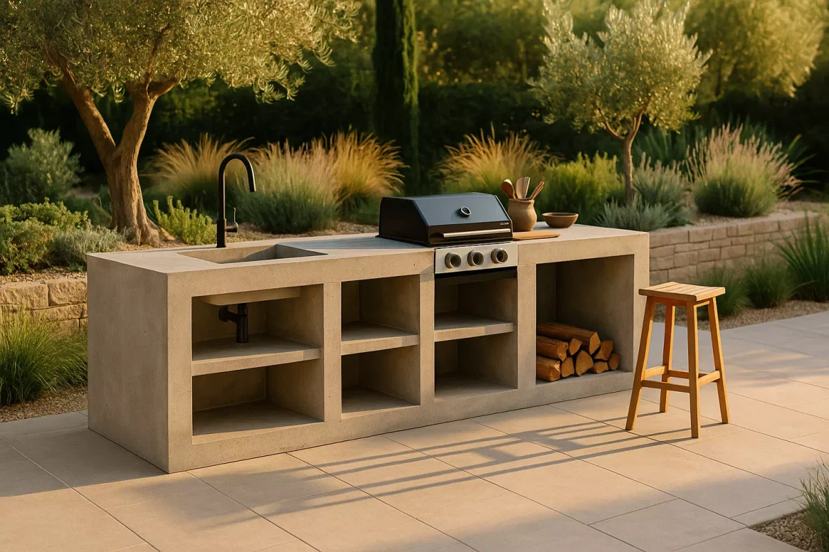 Cuisine Dexterieur En Beton