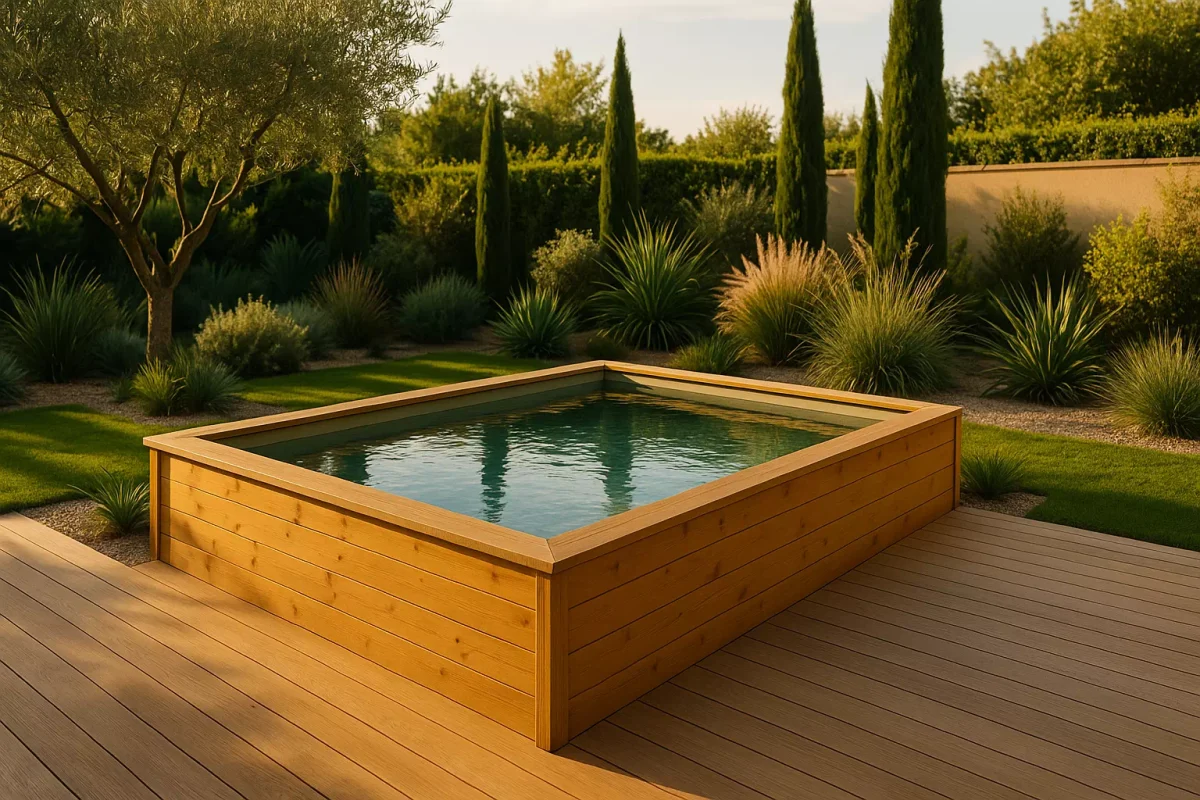 Piscine Semi Enterree En Bois